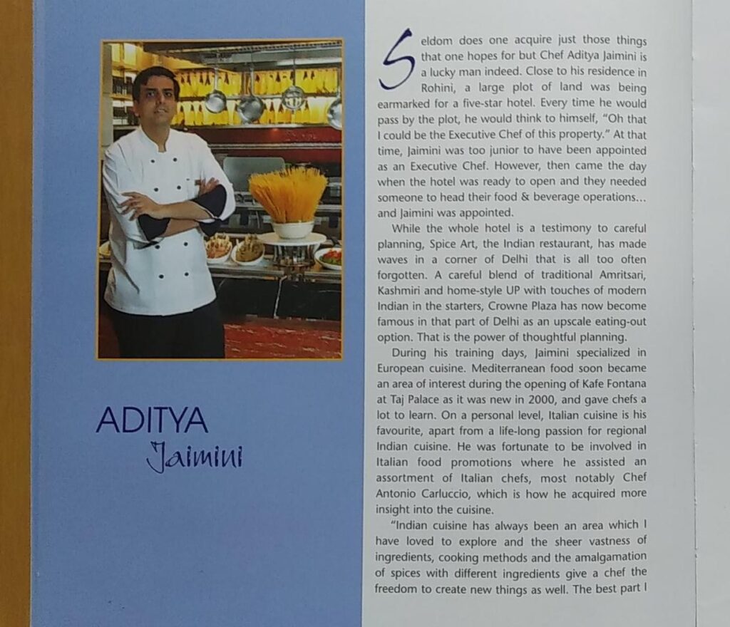 About - Chef Aditya Jaimini | Official Website